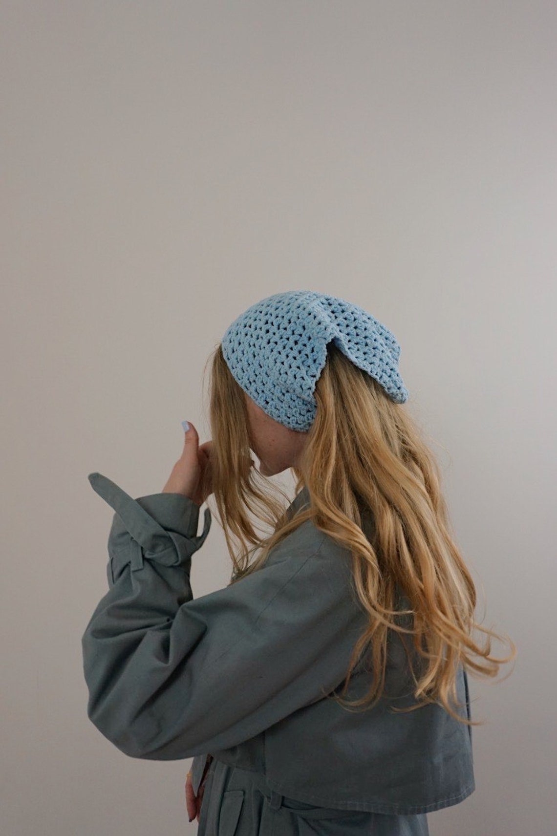 Knit Bandana Headband, Hair Kerchief, Hair Accessory, Gift for Her ...