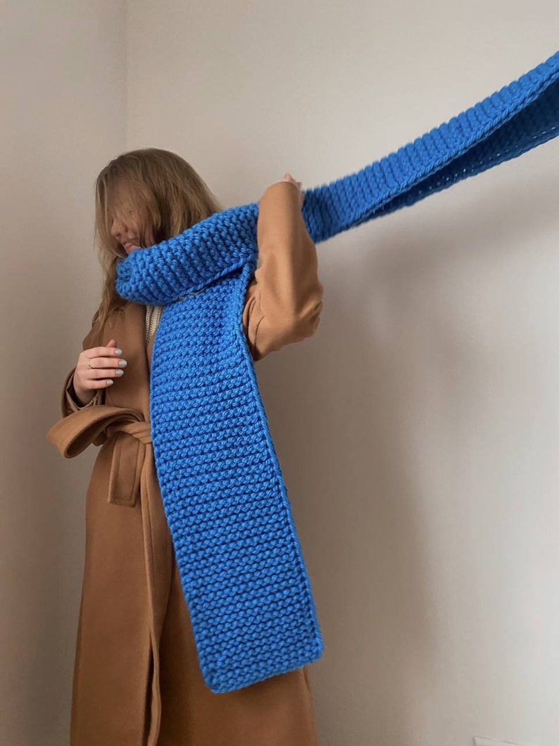 Extra Long Scarf, Luxurious Oversized Chunky Knit Scarf, Neck Warmer ...