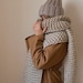 Huge Scarf, Luxurious Oversized Chunky Knit Scarf, Neck Warmer, Hand ...