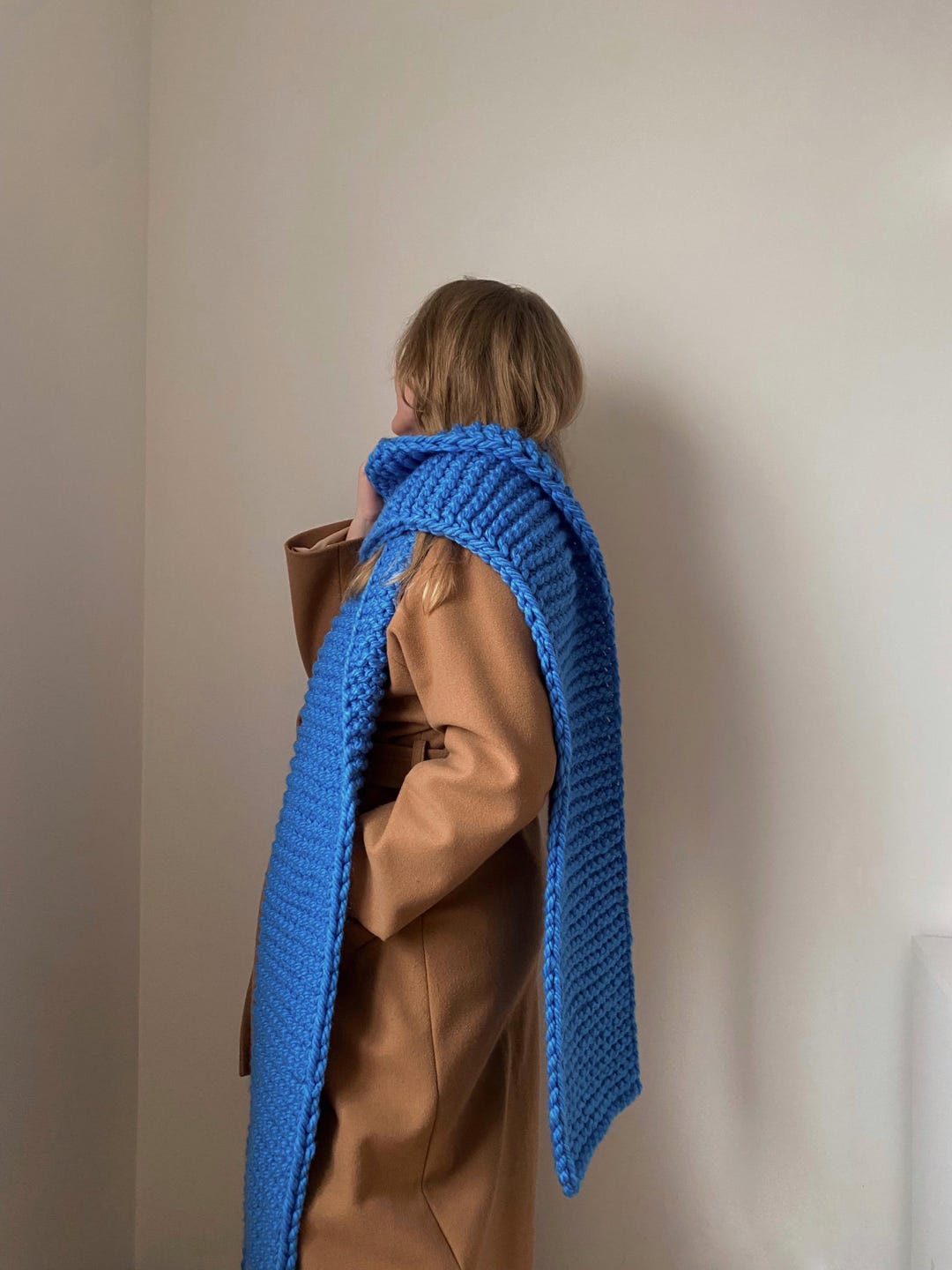 Extra Long Scarf, Luxurious Oversized Chunky Knit Scarf, Neck Warmer ...