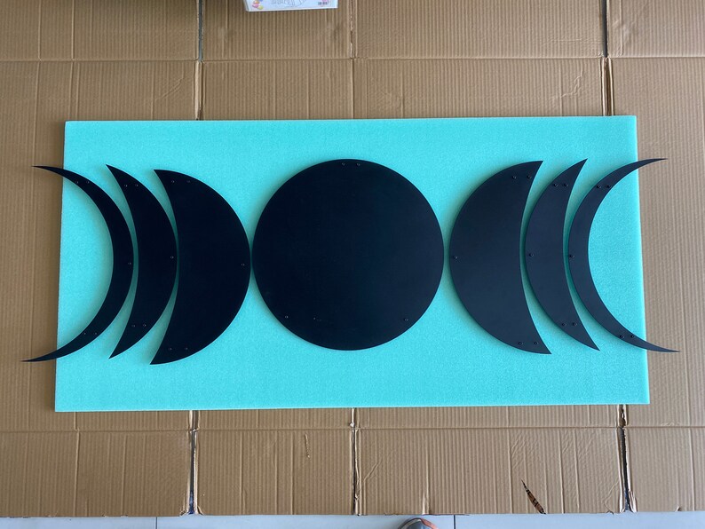 Metal Moon Wall Art Moon Phases Metal Wall Decor Metal Wall | Etsy