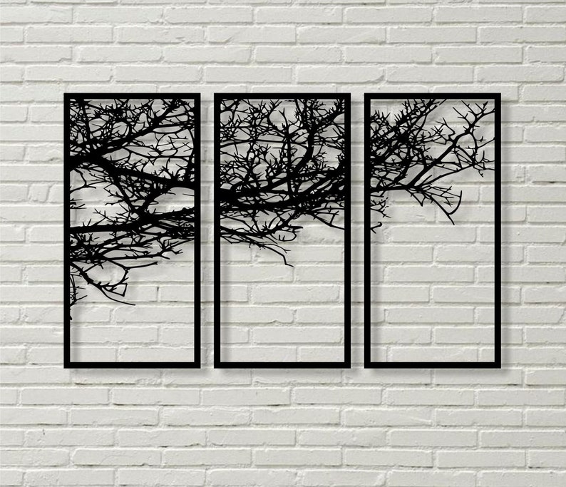 Metal Tree Branches Wall Art Tree of Life Metal Wall Decor | Etsy