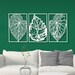 Leaf Set of 3 Metal Wall Art Leaf Wall Decor Modern Leaf - Etsy