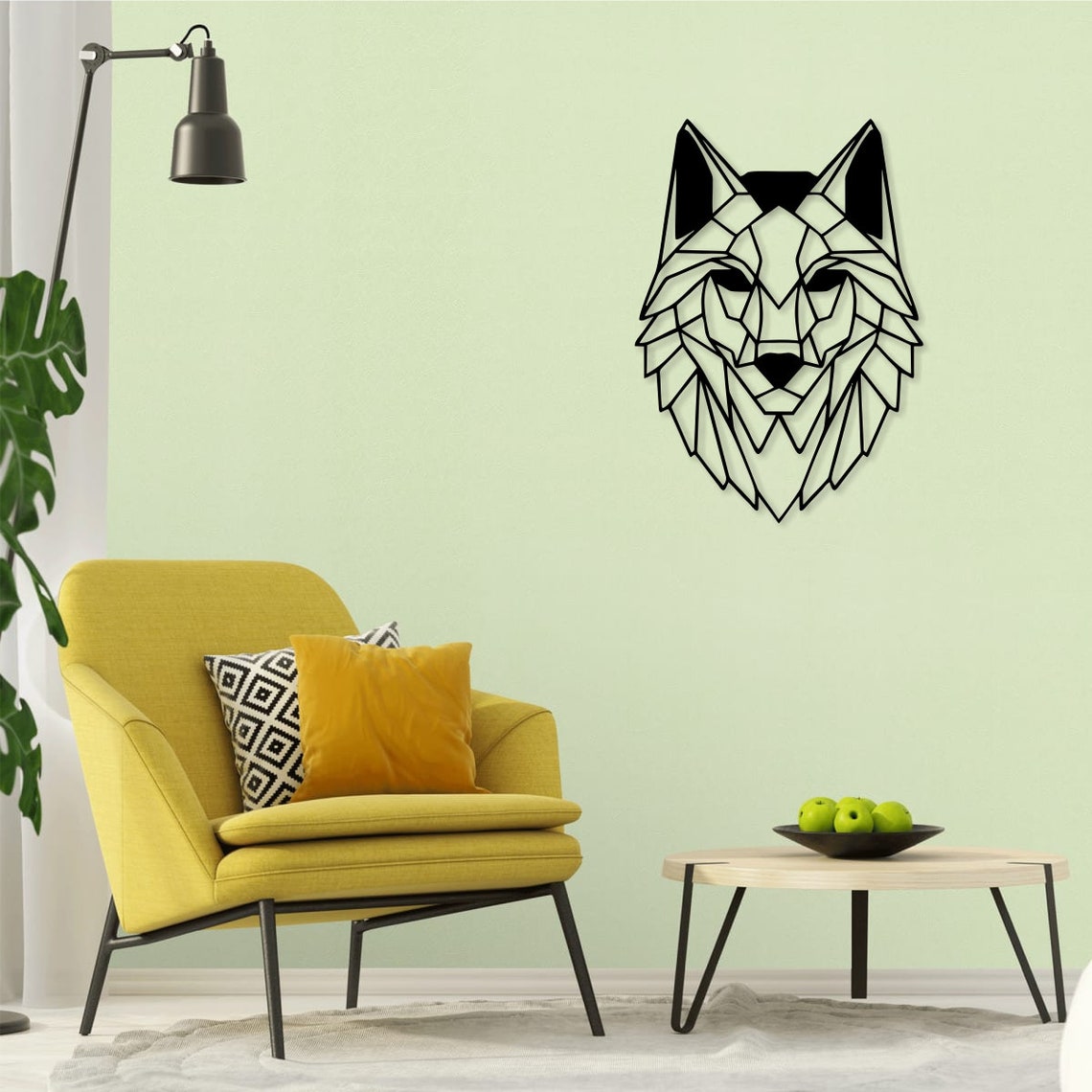 Geometric Wolf Wall Art Metal Wolf Wall Decor Wolf Wall - Etsy Canada