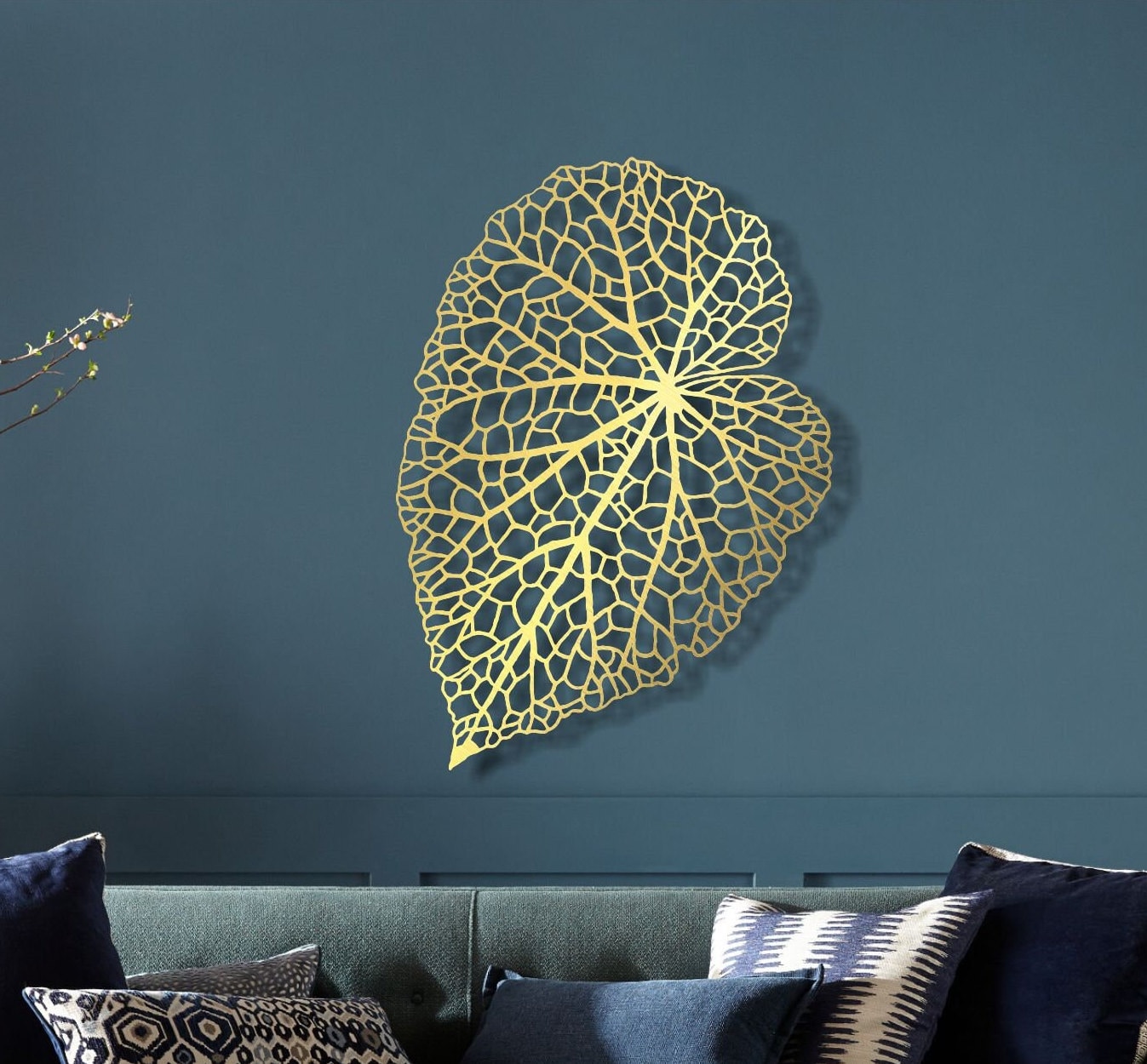 Leaf Metal Wall Art Modern Wall Decor Leaves Metal Wall - Etsy