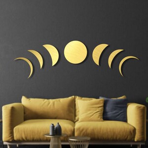 Metal Moon Wall Art, Moon Phases Metal Wall Decor, Metal Wall Art ...