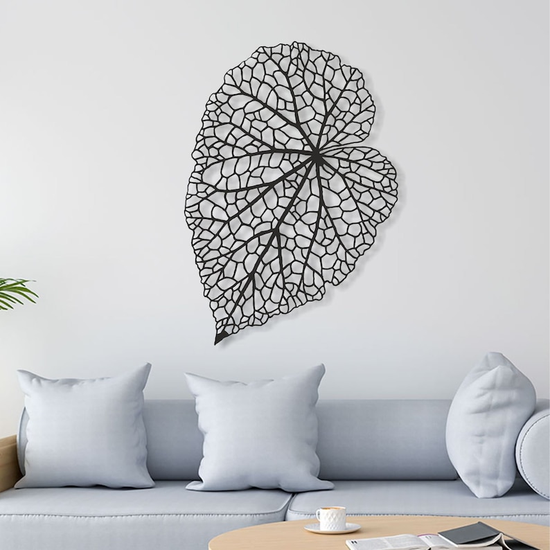 Leaf Metal Wall Art Modern Wall Decor Leaves Metal Wall - Etsy