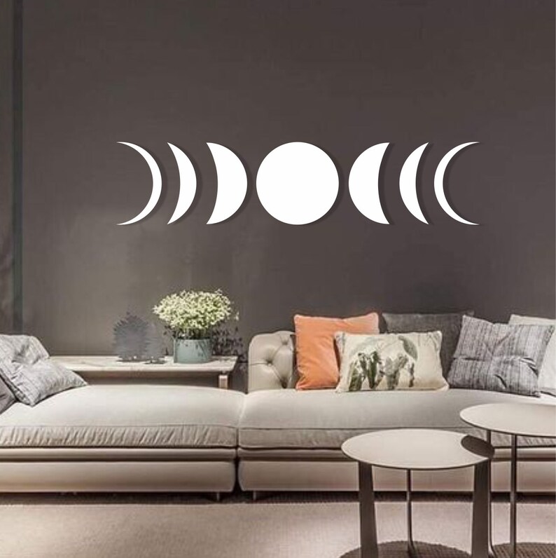 Metal Moon Wall Art Moon Phases Metal Wall Decor Metal Wall | Etsy