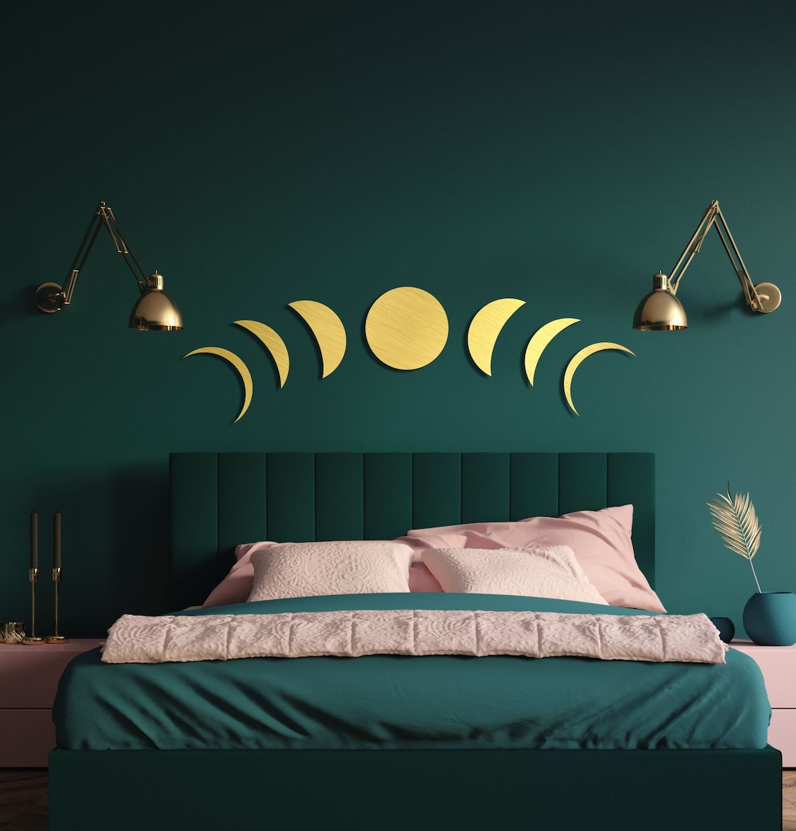 Metal Moon Wall Art Moon Phases Metal Wall Decor Metal Wall | Etsy