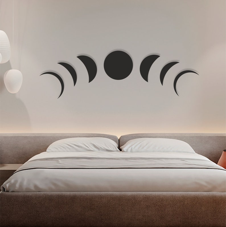 Moon Metal Wall Art, Moon Phases Wall Decor, Lunation Metal Wall Art ...