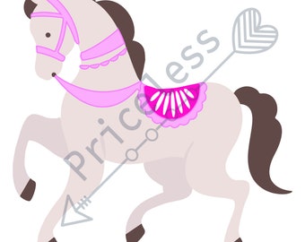 Pink Carousel Horse - Etsy