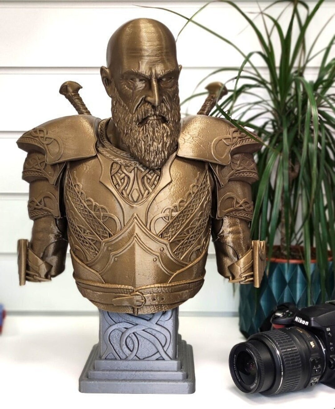 Kratos Bust, God of War ,3D Printed, Birthday Present, Christmas ...