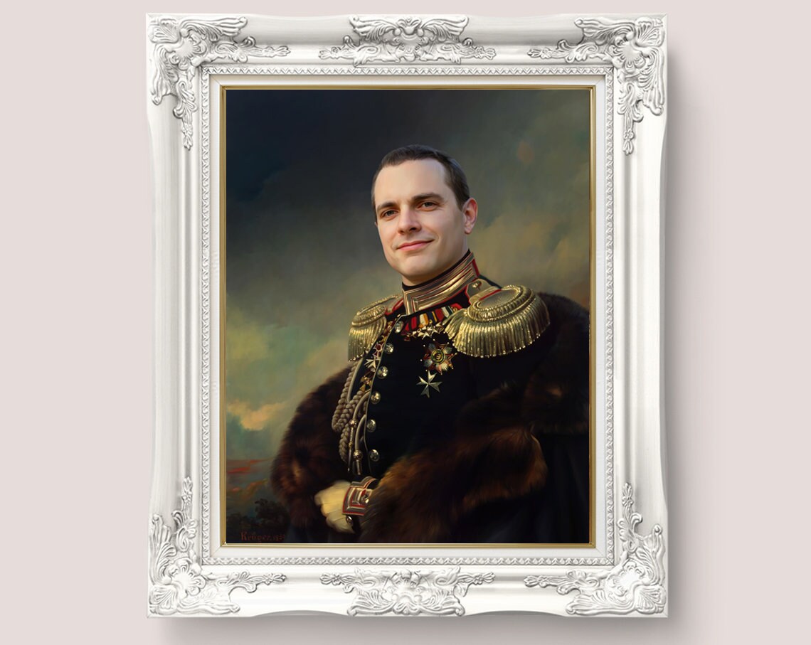 Custom Royal Portrait From Photo Military Portrait | Etsy