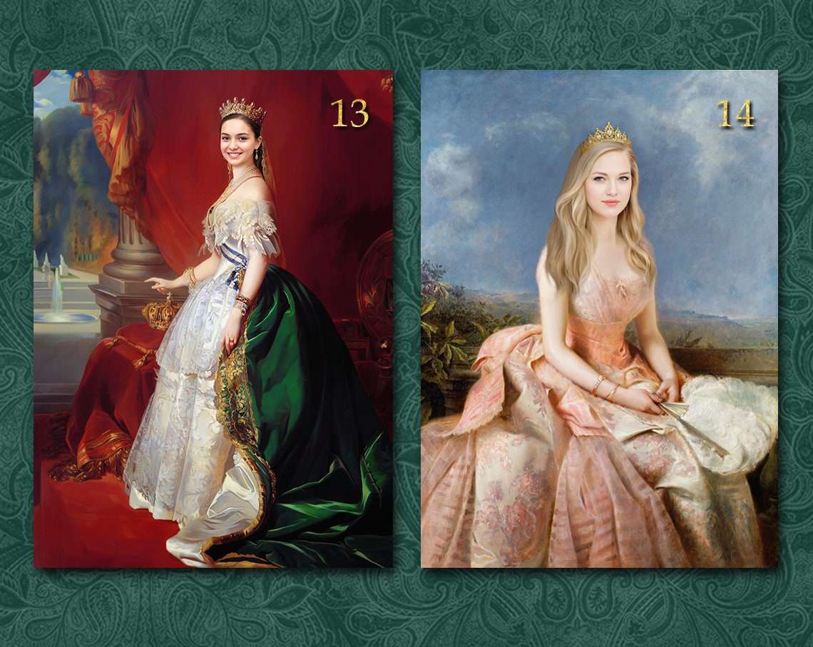Custom Royal Woman Portrait From Photo for Her Historical - Etsy