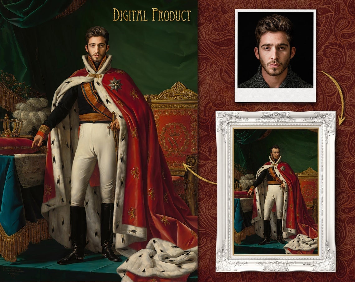 Custom Royal Portrait From Photo Military Portrait | Etsy