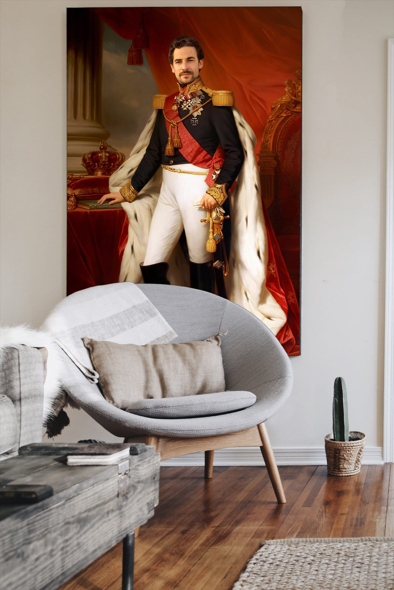 Custom Royal King Portrait From Photo Father's Day Gift - Etsy UK