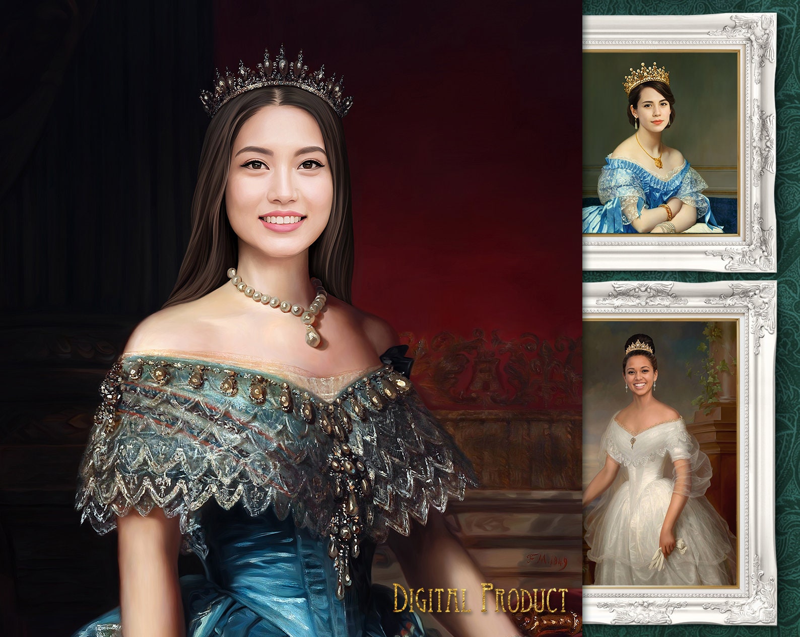 Custom Victorian Royal Female Portrait Historical Queen - Etsy