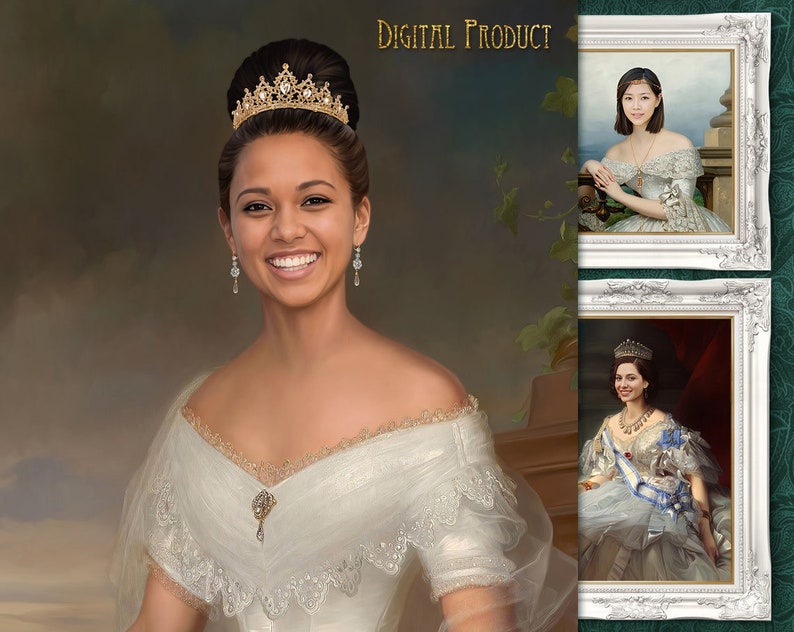 Custom Victorian Royal Female Portrait Historical Queen - Etsy