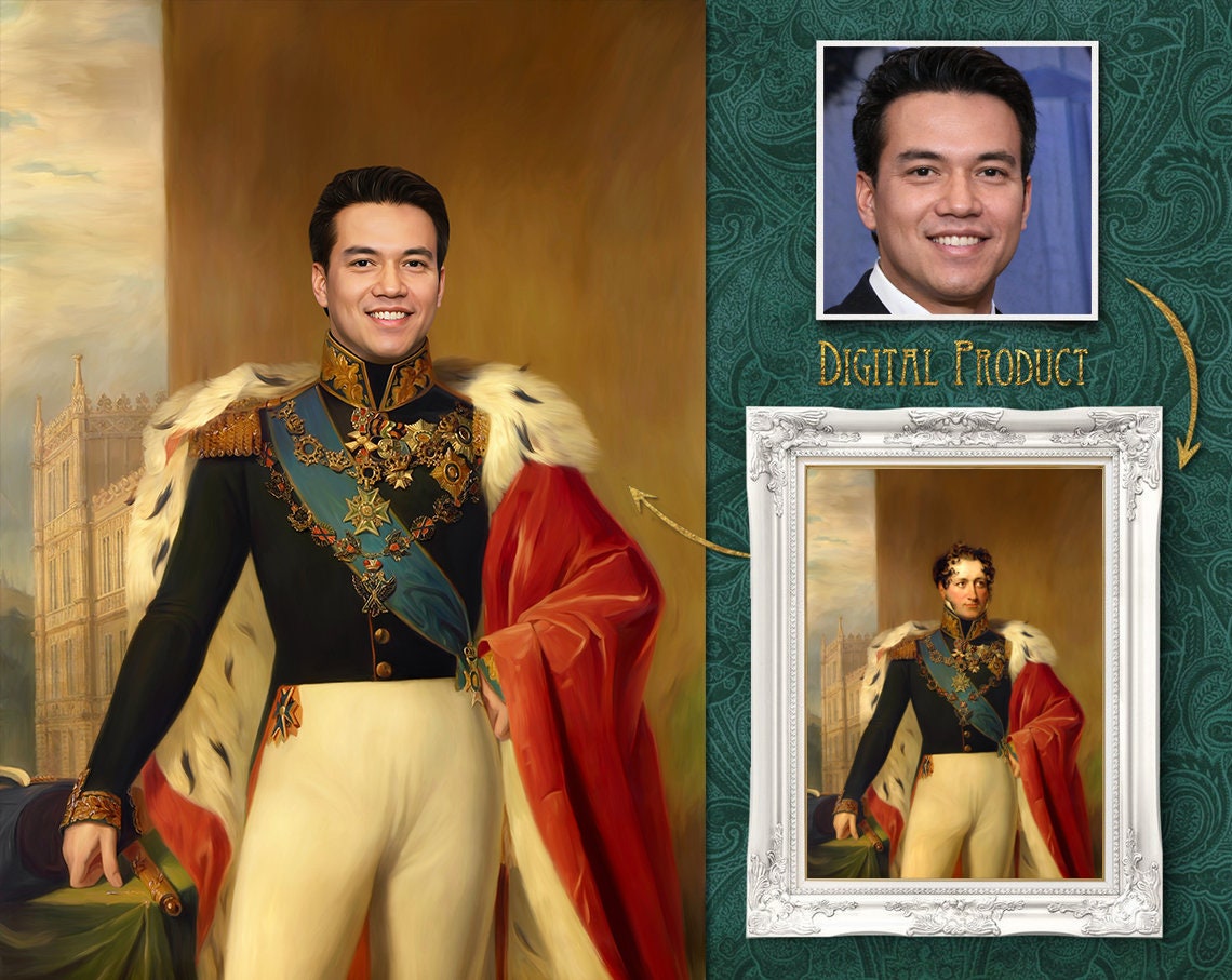 Custom Royal Portrait From Photo Military Portrait | Etsy