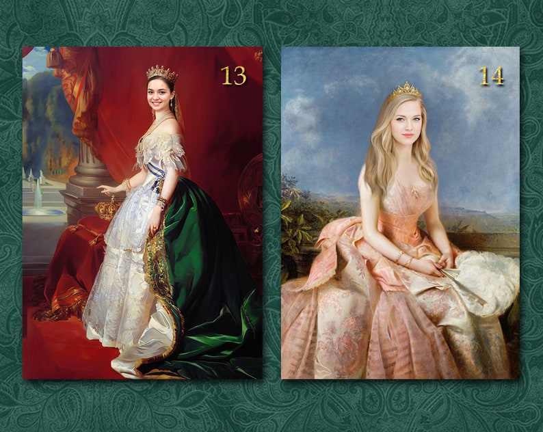Custom Royal Portrait From Photo Digital Historical Queen - Etsy