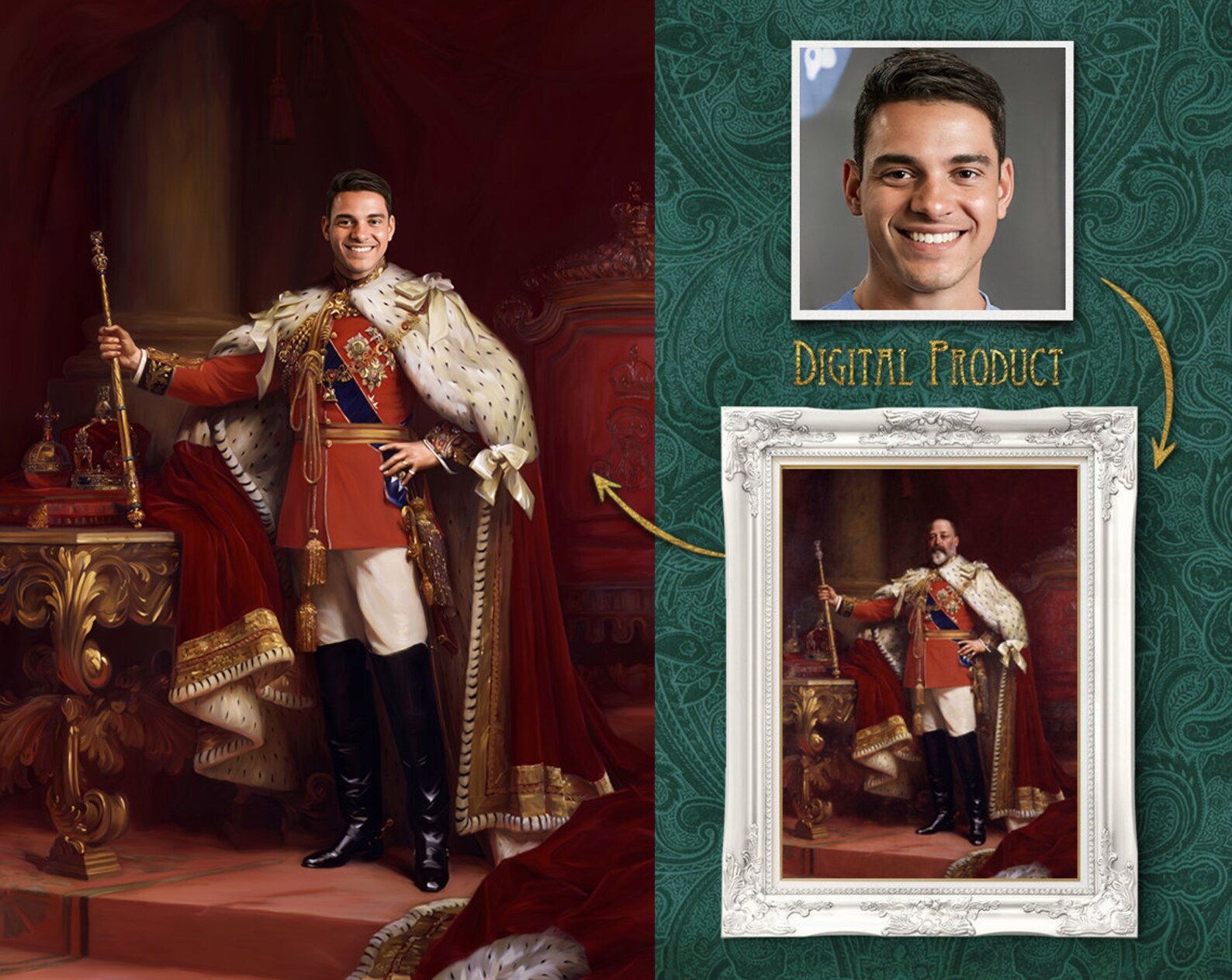 Custom Royal Portrait From Photo Military Portrait | Etsy