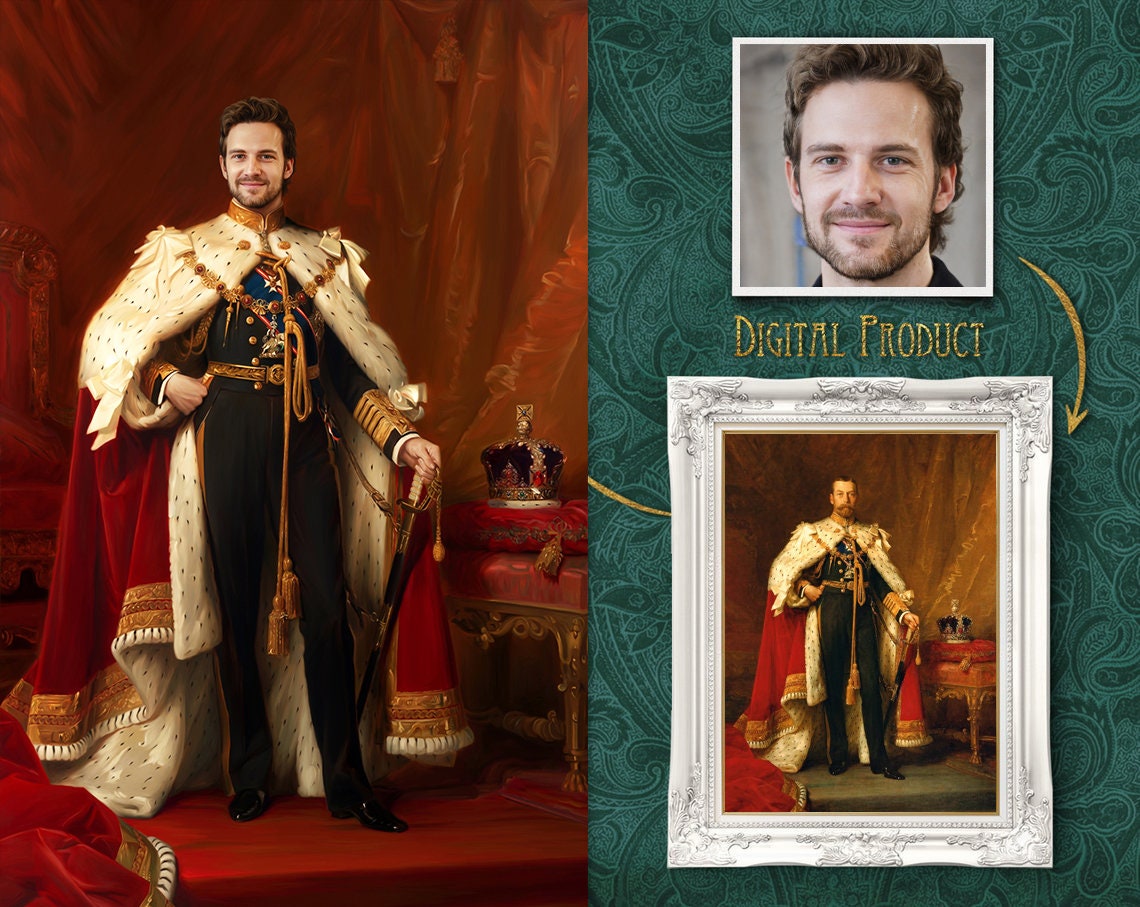Custom Royal Portrait From Photo Military Portrait | Etsy