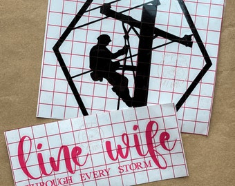 Line Wife Decal Line Life Decal Linewife Decal Lineman Wife Decal ...