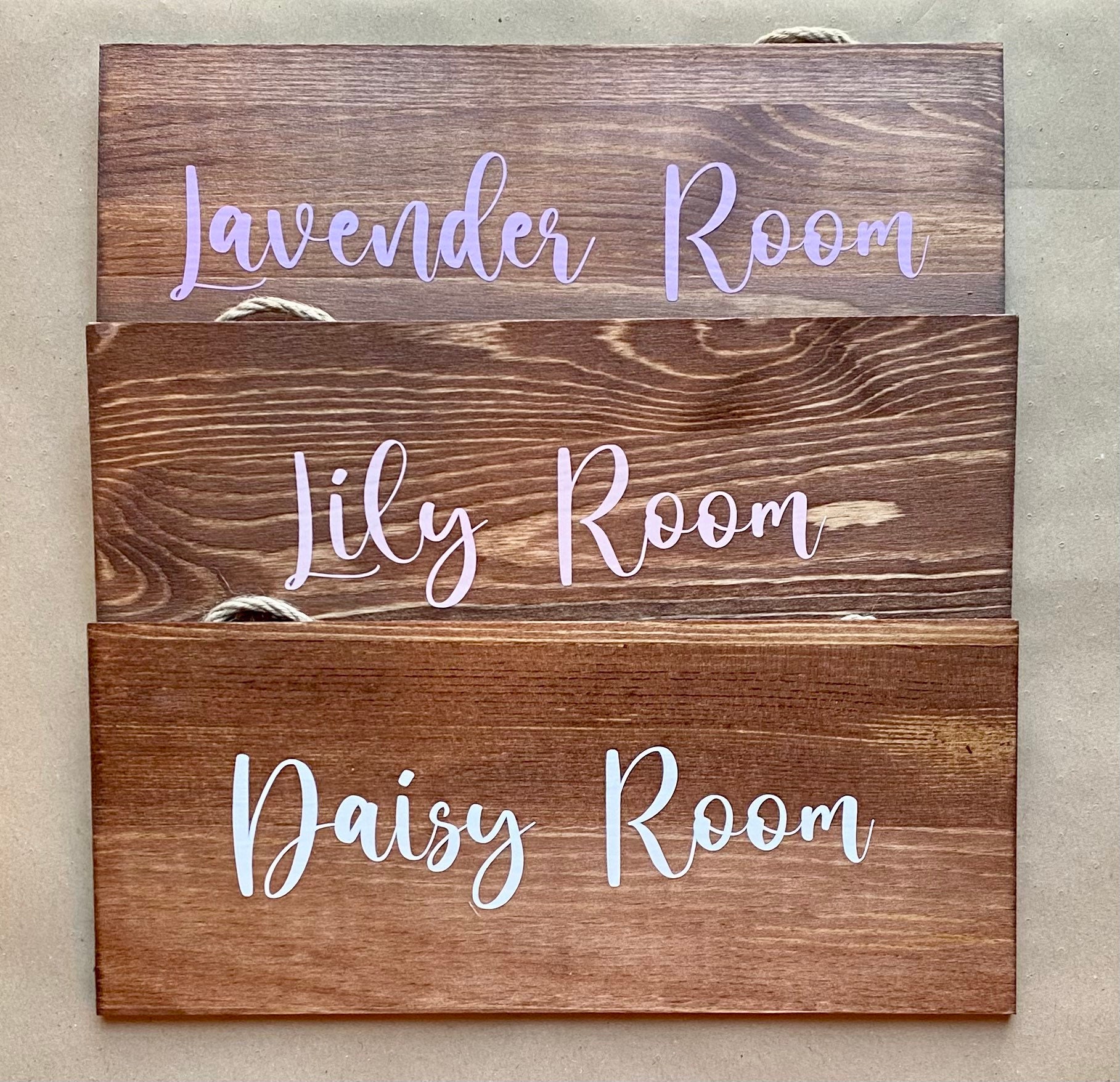 Custom Chestnut Stained Wood Sign – Personalized Name Sign - Etsy