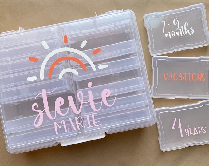 Children's Photo Box Baby Photo Box Children's Photo Organizer Baby ...