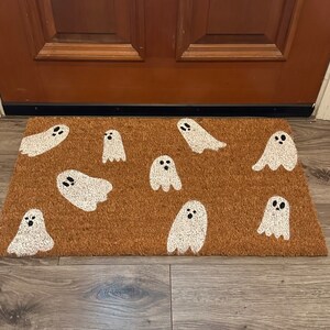 Ghost Coir Doormat – Halloween Spooky Welcome Mat (18x30) - Etsy