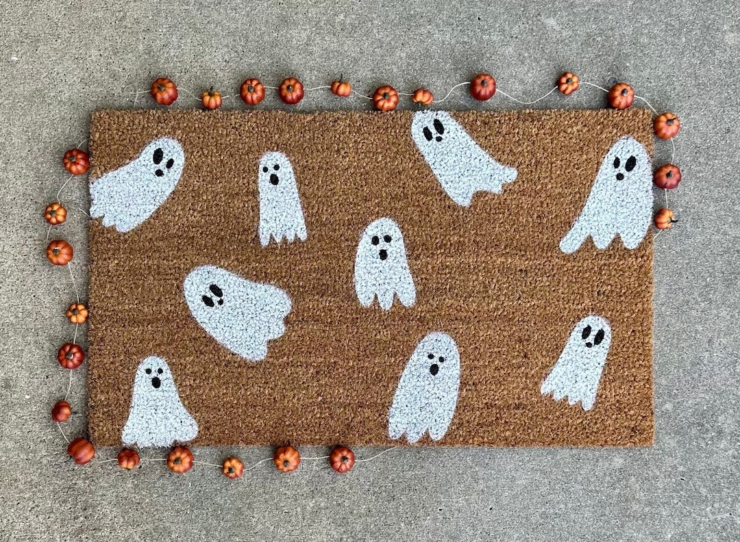 Ghost Coir Doormat - Halloween Doormat - Spooky Doormat - 18x30 Spooky ...