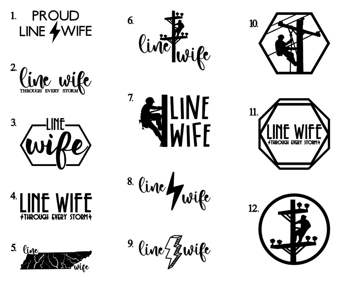 Line Wife Decal Line Wife Car Decal Lineman Decal | Etsy