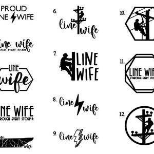 Line Wife Decal Line Wife Car Decal Lineman Decal | Etsy