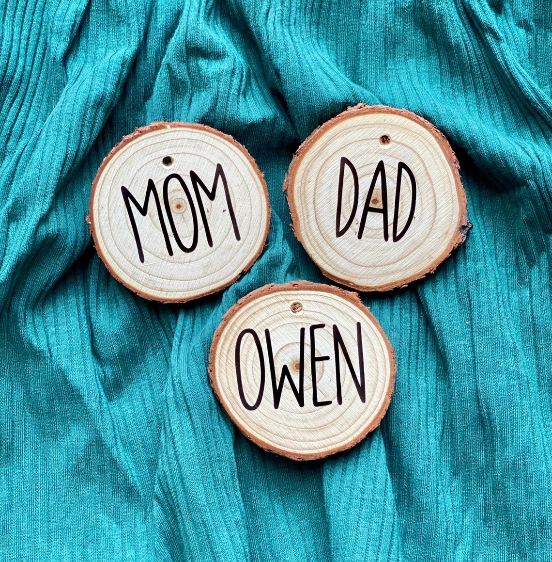 Custom Word Ornaments Set of 6 6 Custom Word Ornaments 6 | Etsy