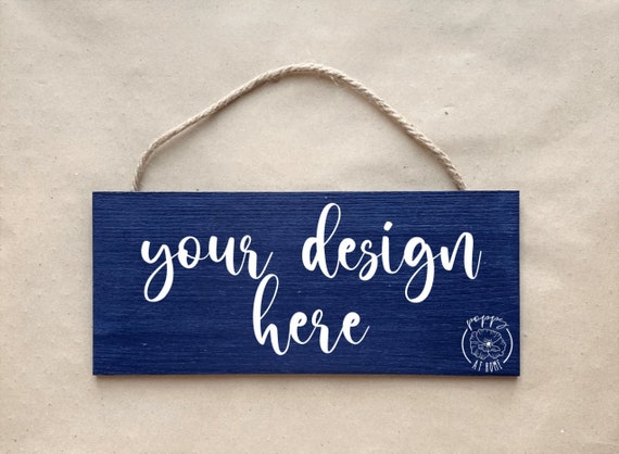 Custom Navy Blue Wood Sign Personalized Navy Blue Wood Sign | Etsy