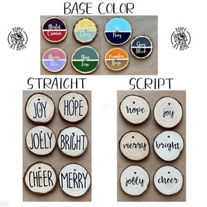 Custom Word Ornaments Set of 6 6 Custom Word Ornaments 6 | Etsy