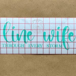 Line Wife Decal - Line Wife Car Decal - Lineman Decal - Lineman Car ...