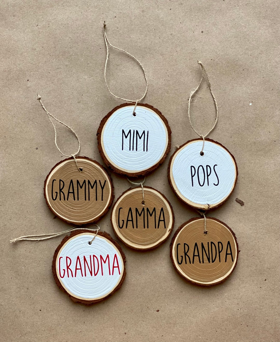 Custom Word Ornaments Set of 6 6 Custom Word Ornaments 6 Personalized ...