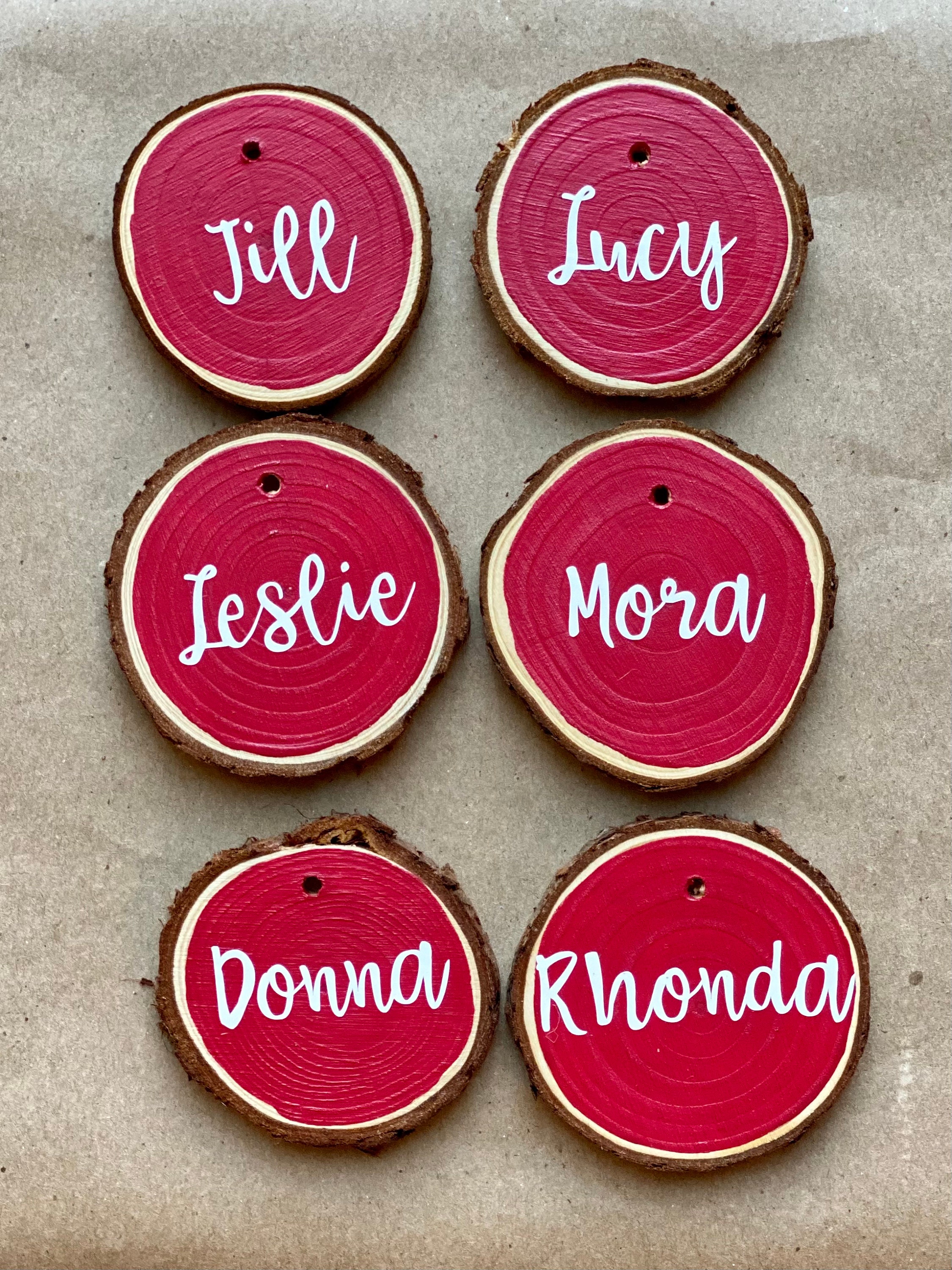 Custom Word Ornaments Set of 6 6 Custom Word Ornaments 6 - Etsy