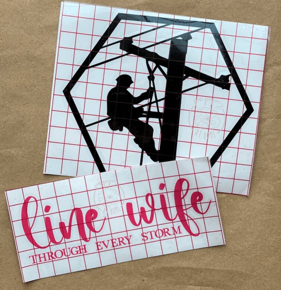 Line Wife Decal Line Wife Car Decal Lineman Decal | Etsy