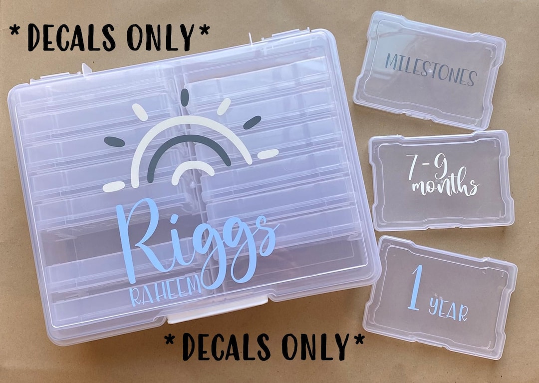 Baby Photo Box Decals – Personalized Organizer Labels - Etsy