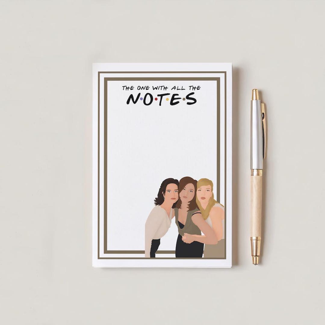 Friends Post-it® Note Pads | Friends Fan Notepad | 4"x6" Notepad | Gift ...