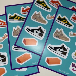 Nike Sticker Sheet, Sneakerhead Stickers, Hypebeast Stickers ...