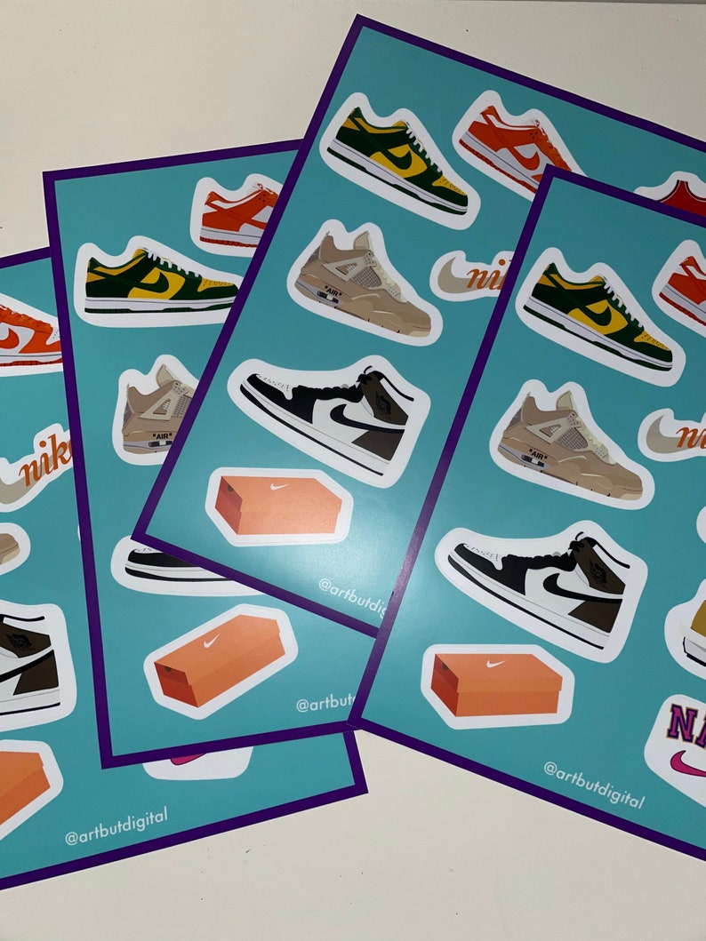 Nike Sticker Sheet, Sneakerhead Stickers, Hypebeast Stickers ...