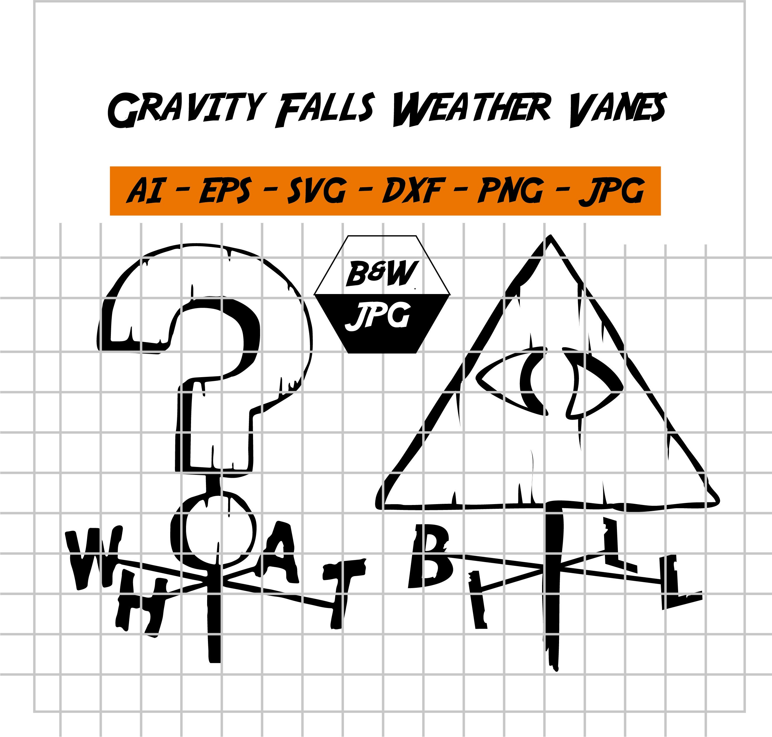 Gravity Falls Weather Vanes - Vinyl T-shirts Clothing Laser Engraving ...
