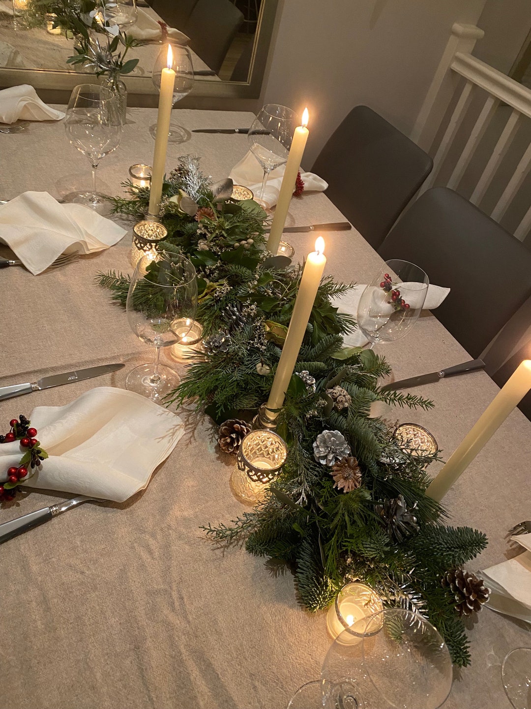 Fresh Christmas Garland/table Runner - Etsy UK