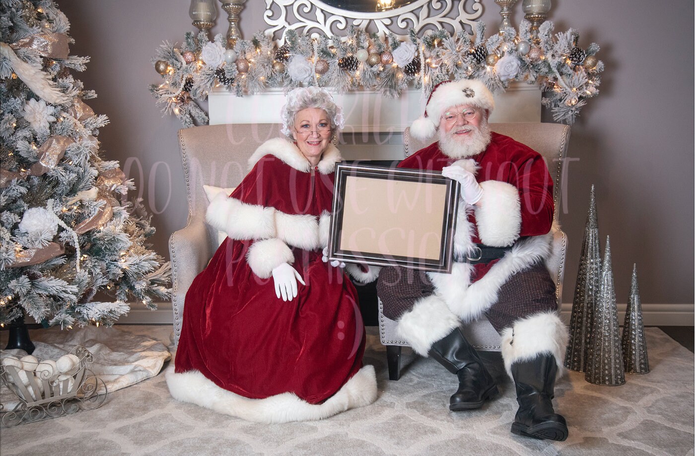 7 Santa Frame and Mrs Claus Digital Overlay Bundle - Etsy