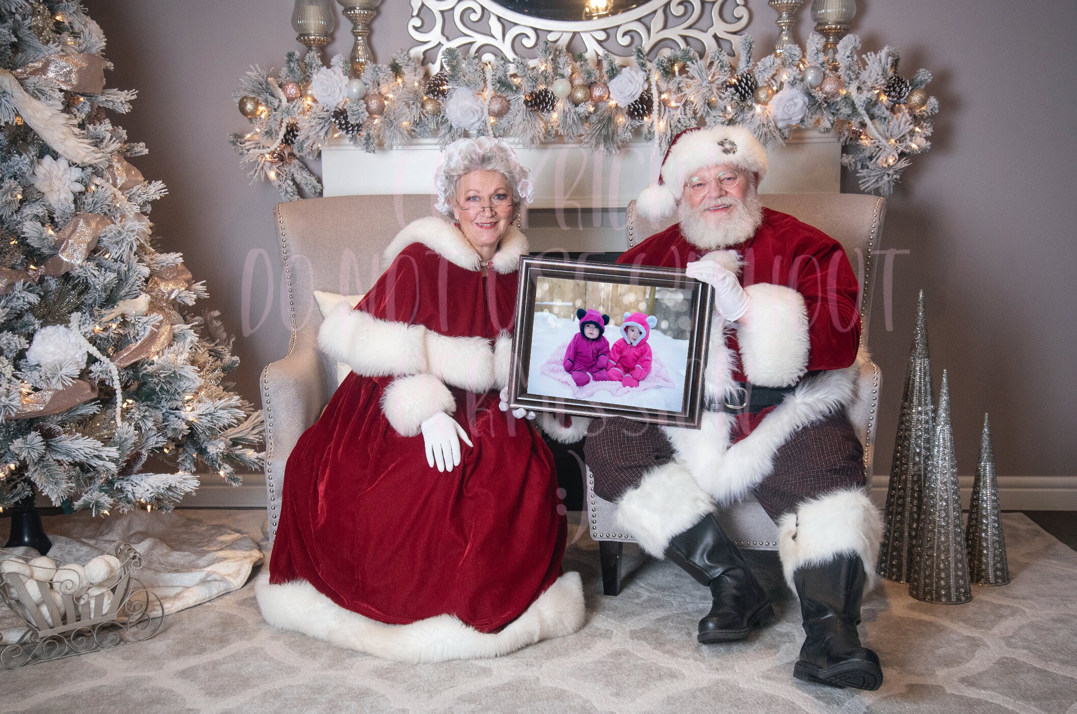 7 Santa Frame and Mrs Claus Digital Overlay Bundle - Etsy