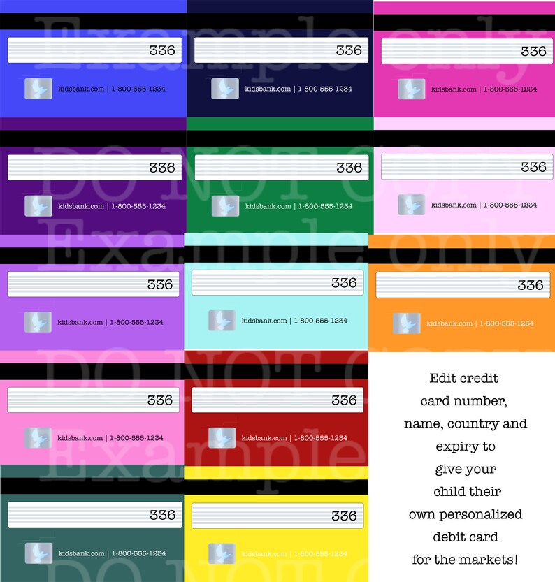 Sublimation Play Debit Card Template - Etsy