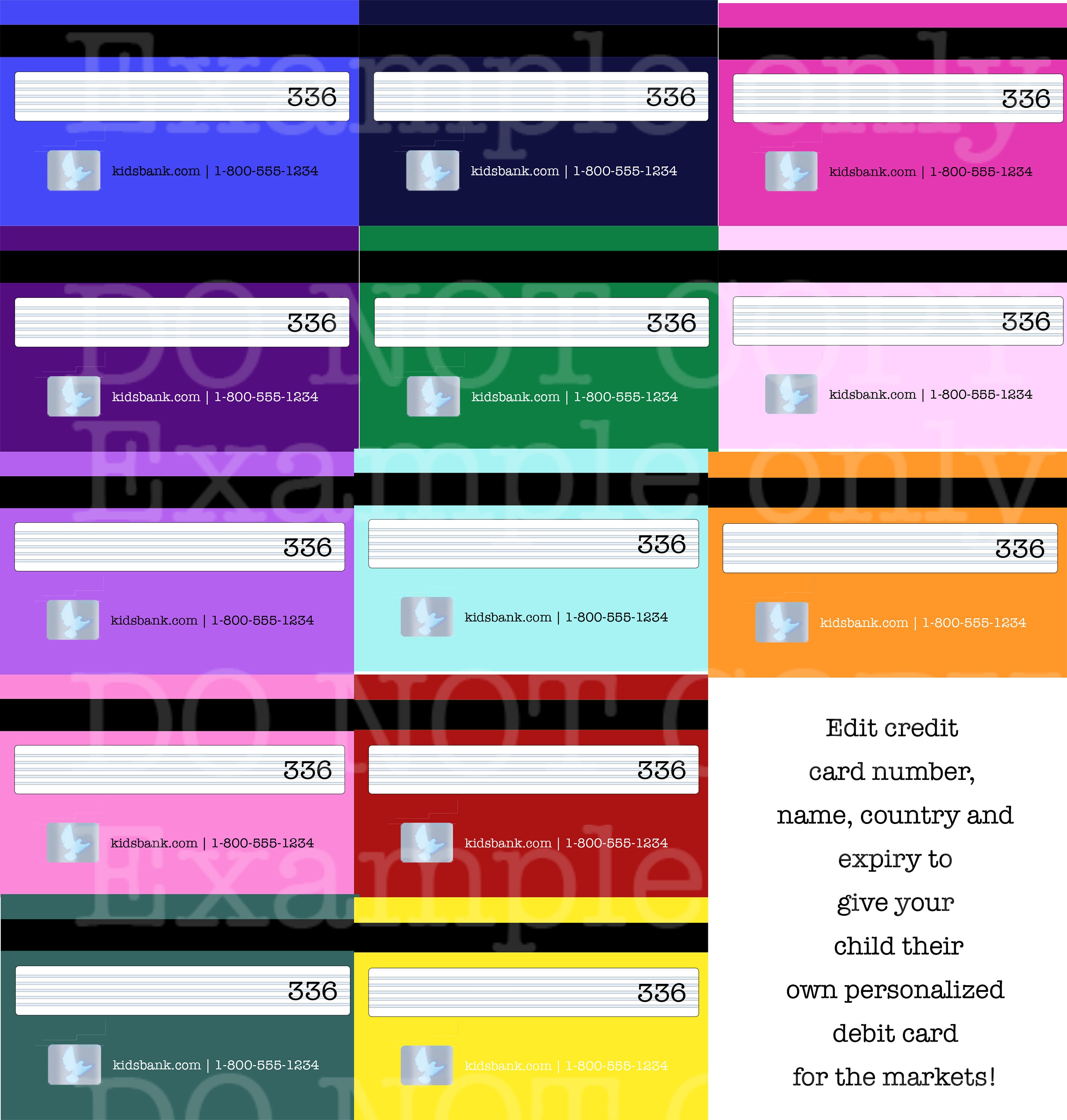 Sublimation Play Debit Card Template - Etsy